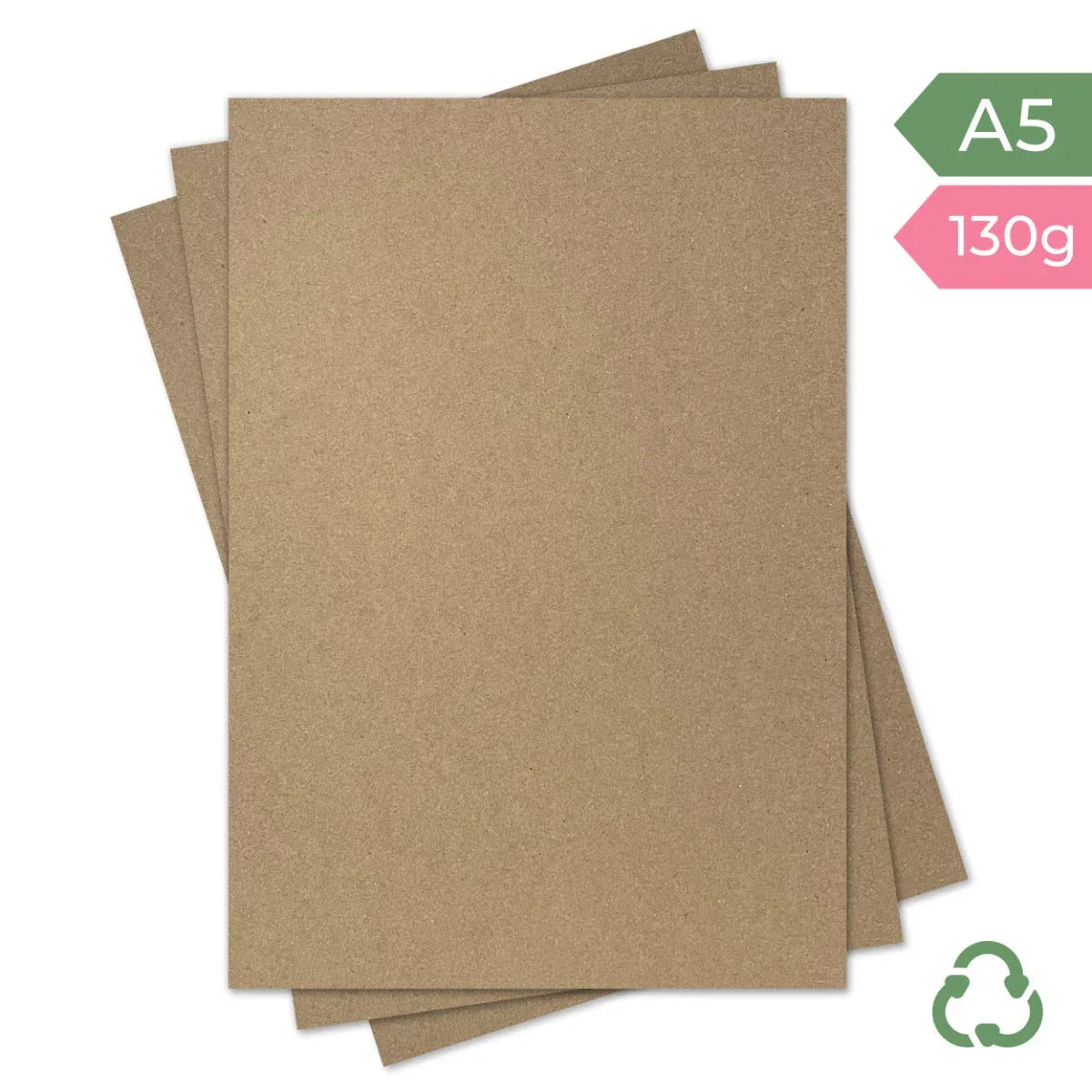 100% Recycled - A5 Kraft Card - 130g – eco-craft