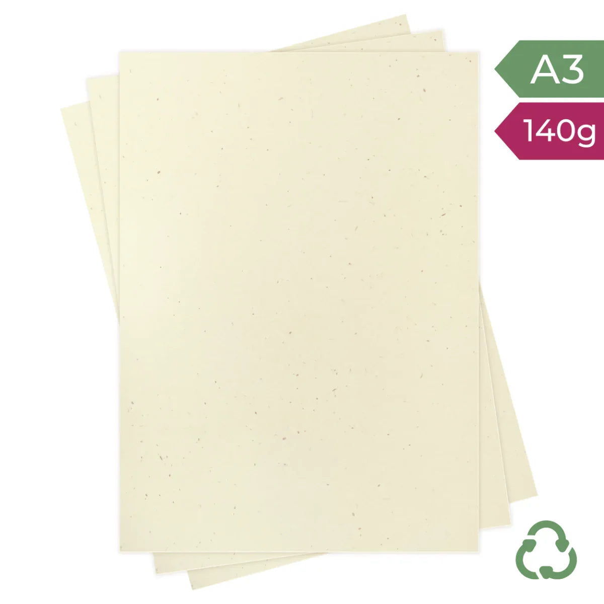A3 Natural Recycled Card 100 Pk eco-craft