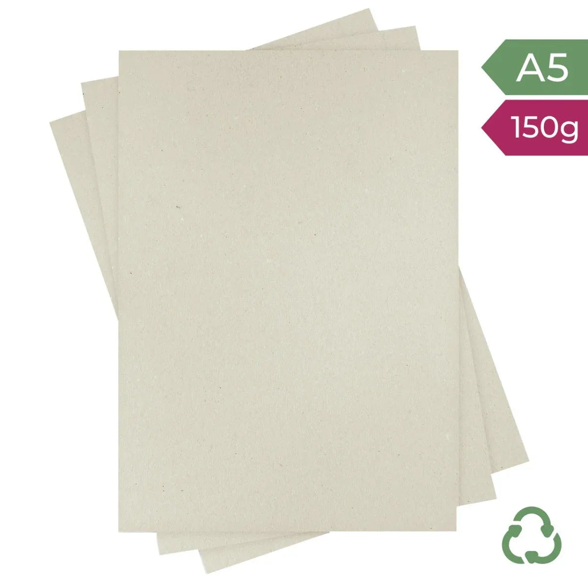 A5 Natural Recycled Card 100 Pk eco-craft